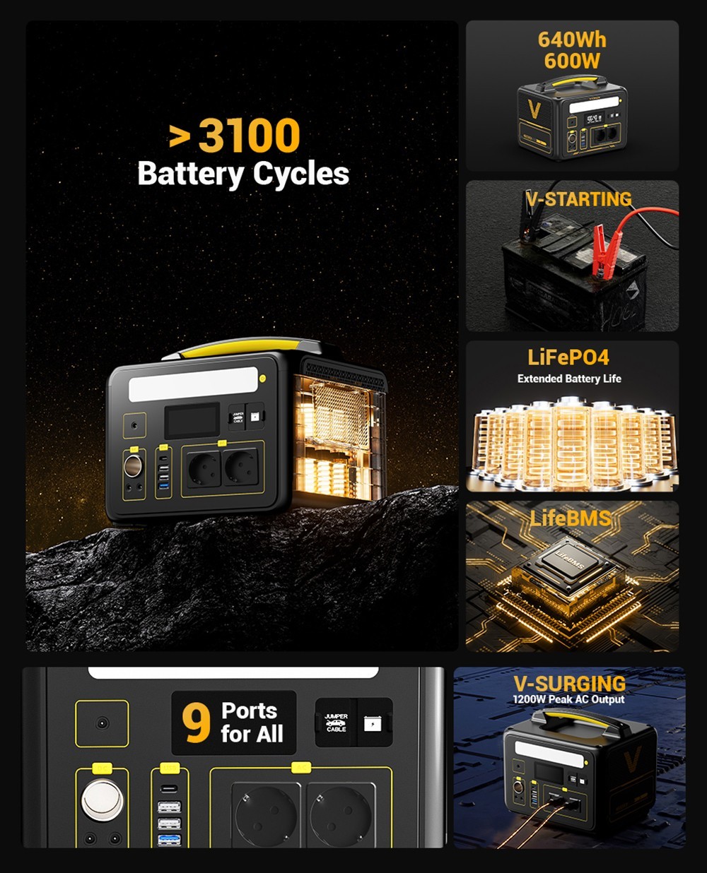 VTOMAN Jump 600 640Wh Portable Power Station