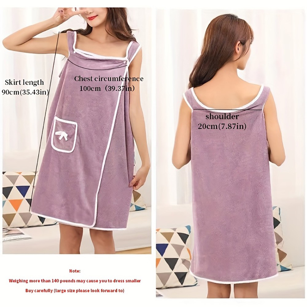 Wearable Bath Towel Light Purple