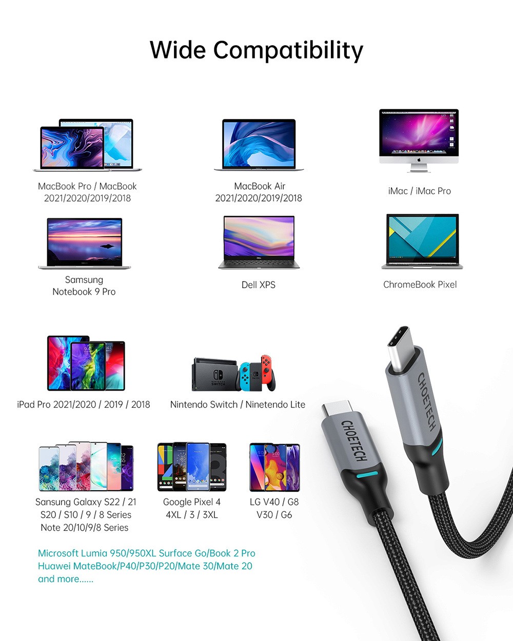 Choetech Xcc 1002 100w Usb Type C To C Cable