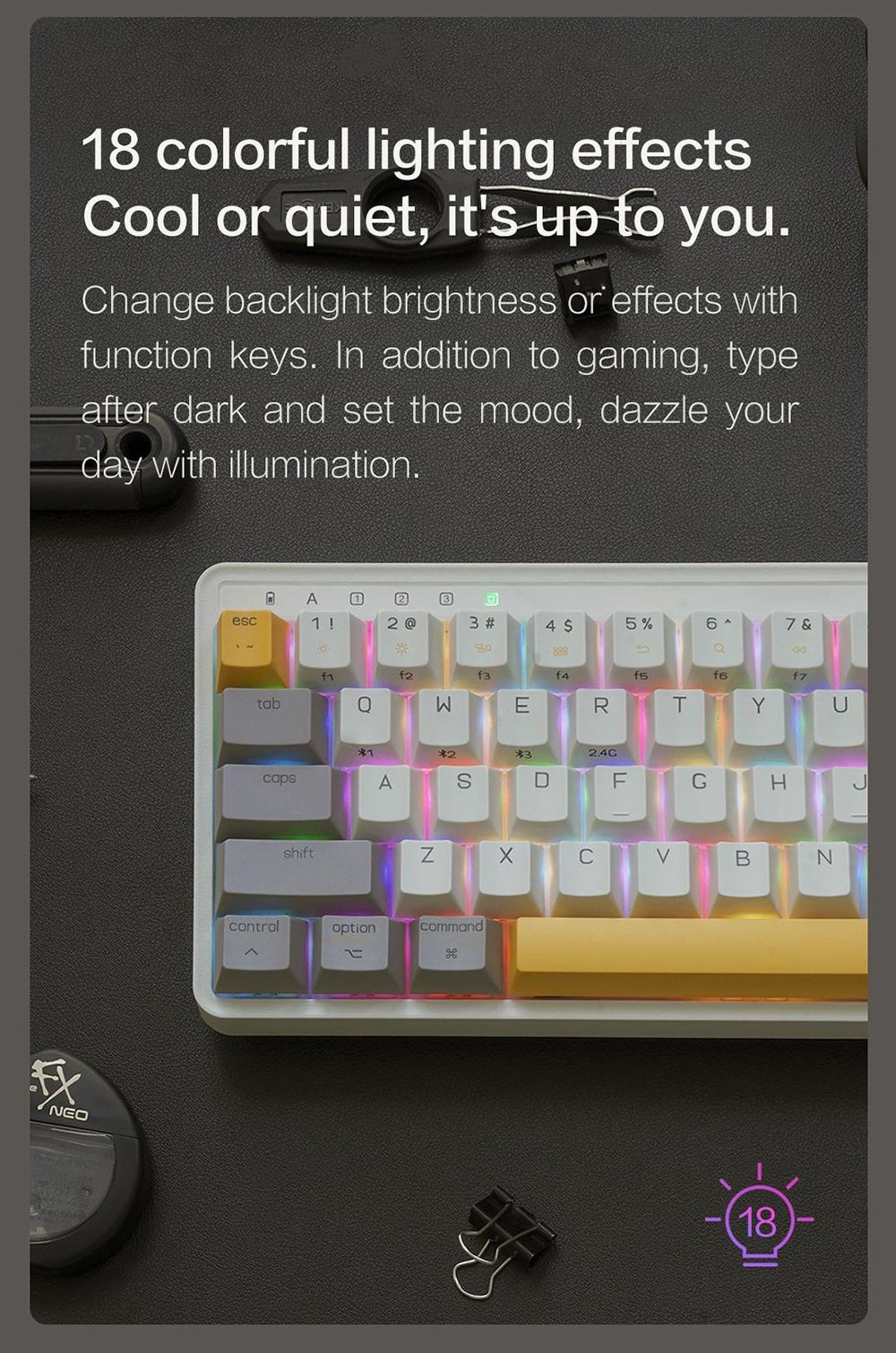 MIIIW ART Series K19 Three Modes Wireless Mechanical Keyboard