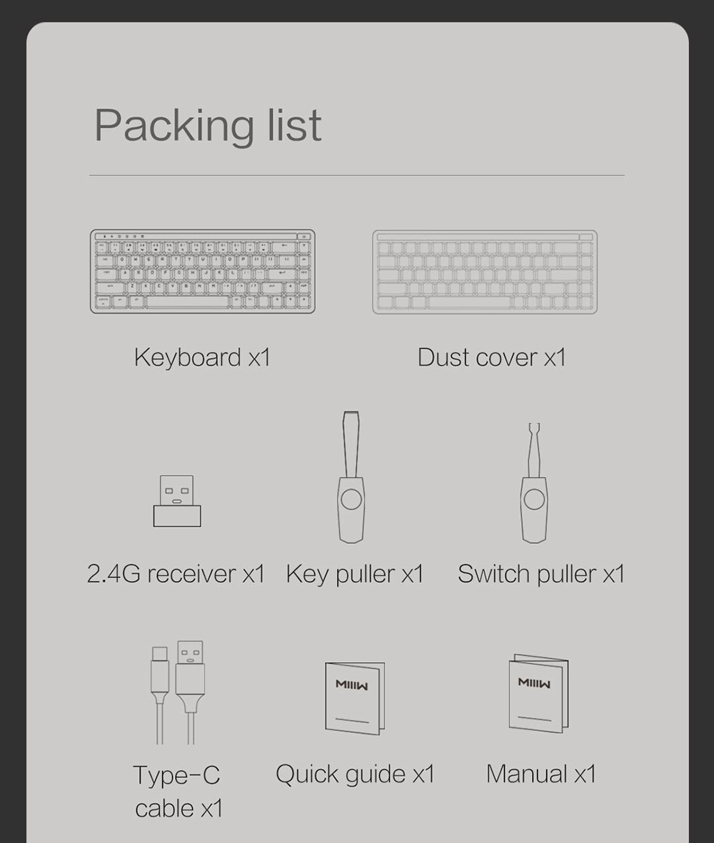 MIIIW ART Series K19 Three Modes Wireless Mechanical Keyboard