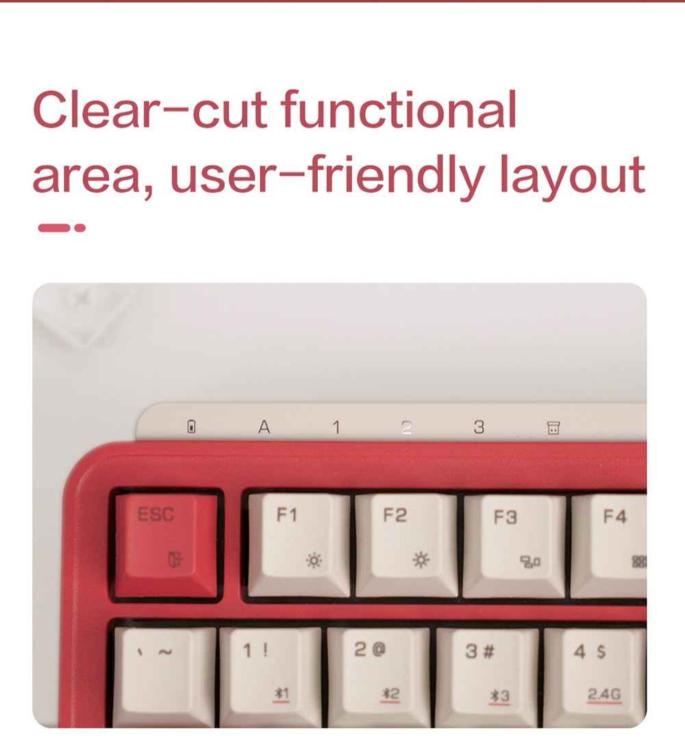 MIIIW Art Series Z830 Mechanical Keyboard 83 Keys Triple-mode Beige