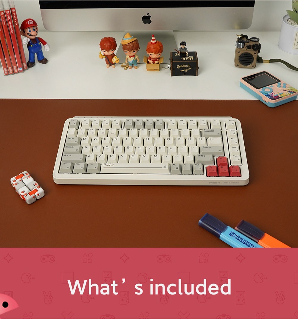 MIIIW Art Series Z830 Mechanical Keyboard 83 Keys Triple-mode Beige