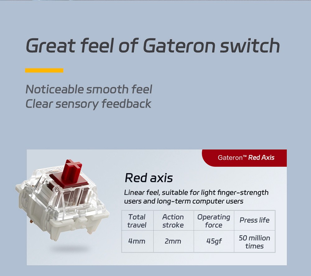 MIIIW POP Series Z680cc Mechanical Keyboard Gateron Red Switch