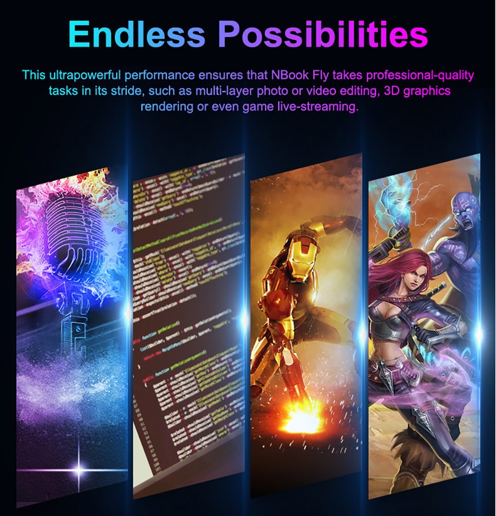 N-one NBook Fly Laptop 16in+14in Dual Screen 16GB DDR4 1TB SSD