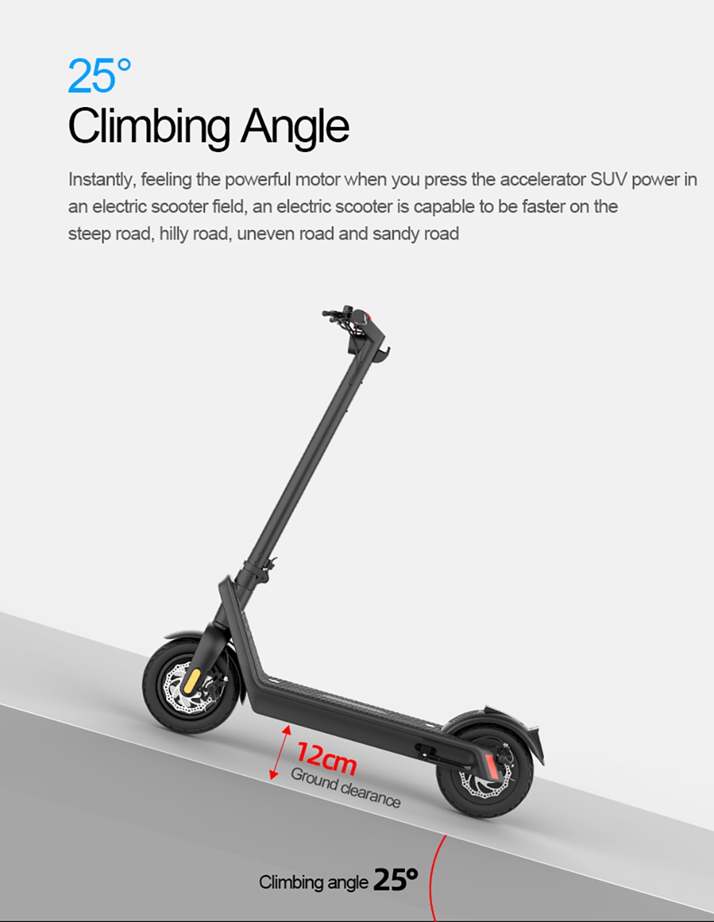 AOVO X9 Plus Electric Scooter 10 inches Tire Orange