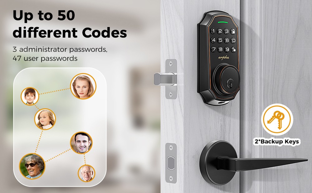 Arpha D180 Smart Password Door Lock with Keypad