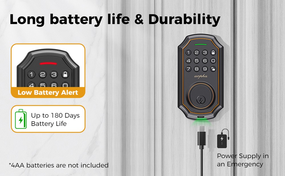 Arpha D180 Smart Password Door Lock with Keypad