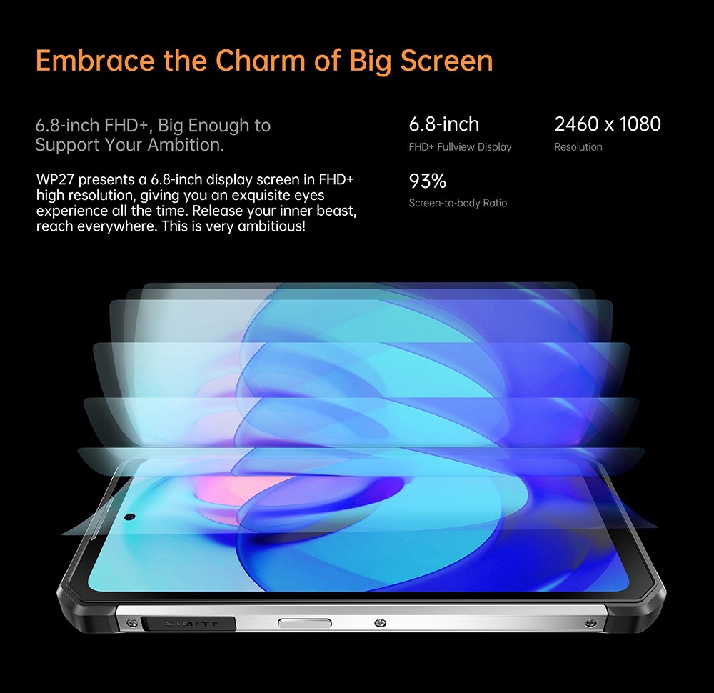 OUKITEL WP27 Rugged Smartphone Unlocked, 12GB+256GB