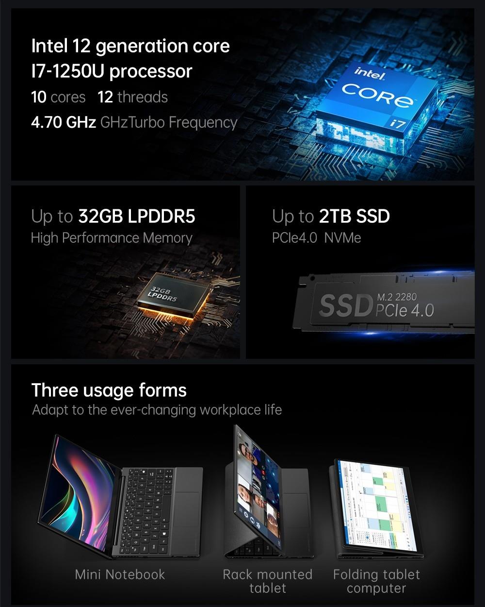 One Netbook 5 Laptop Intel I7 1250U US