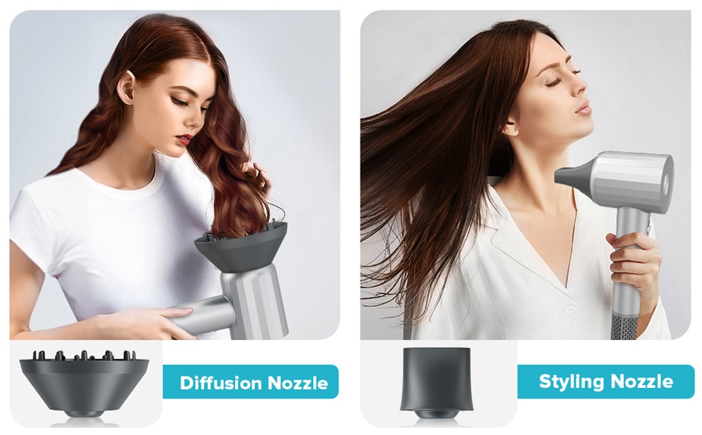 Fentgo TD-2206 1500W High Speed Hair Dryer Grey