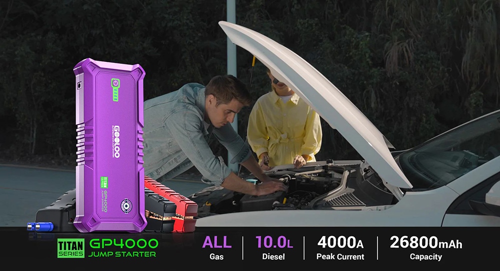 GOOLOO GP4000 Jump Starter Purple
