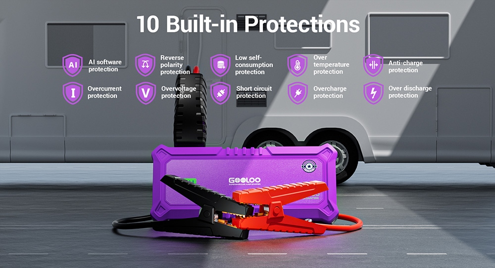 GOOLOO GP4000 Jump Starter Purple