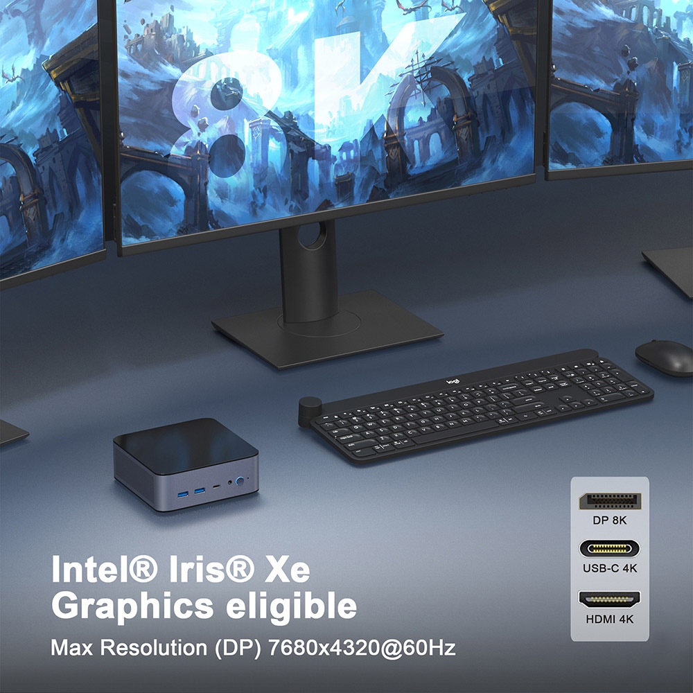 GXMO H90 Intel i7-11390H 16+1TB Mini PC