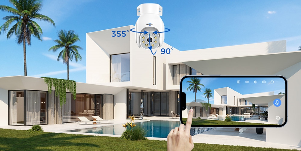 Hiseeu 5MP Wireless PTZ Security Camera System