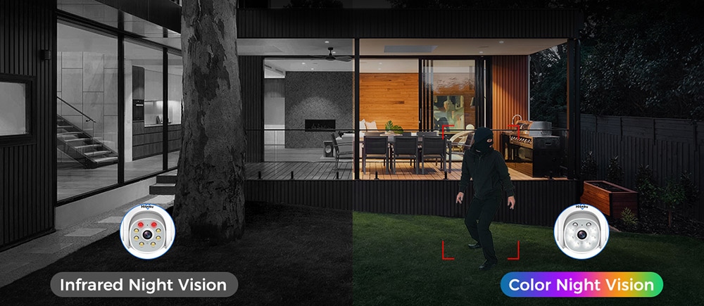 Hiseeu 5MP Wireless PTZ Security Camera System