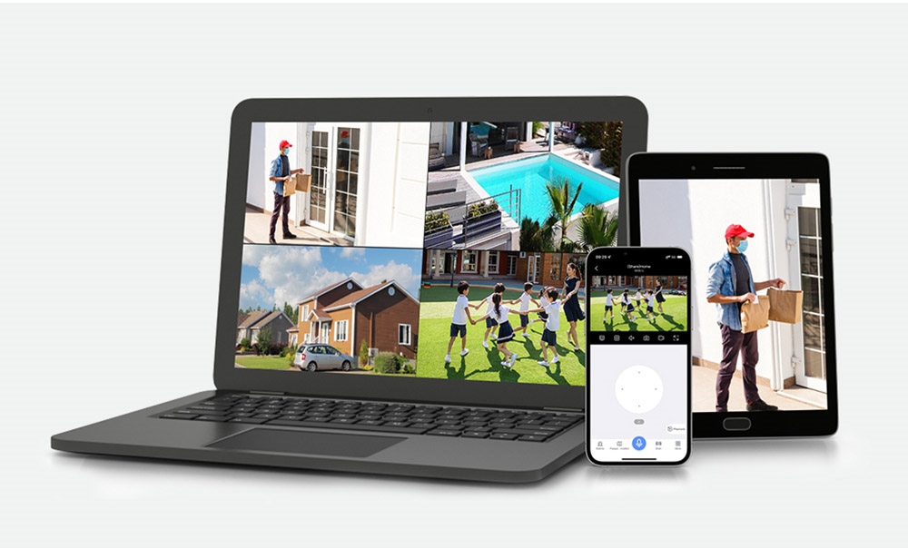 Hiseeu 5MP Wireless PTZ Security Camera System