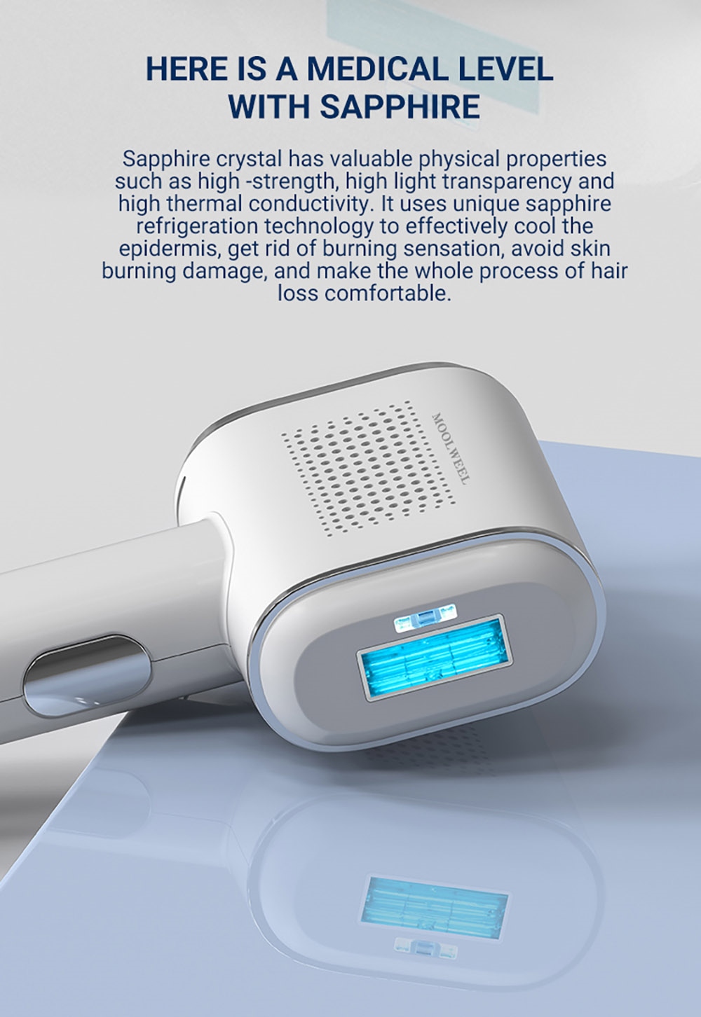 MOOLWEEL T023k Sapphire Freezing Point Hair Removal EU Plug