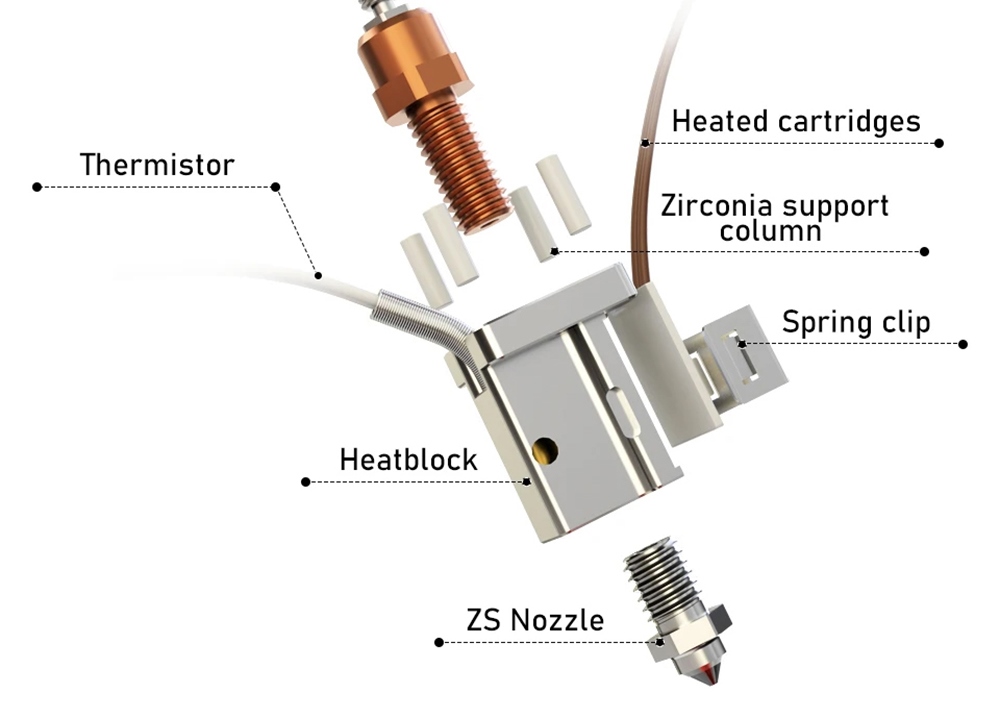 Trianglelab PT1000 Dragon Ace Hotend Black