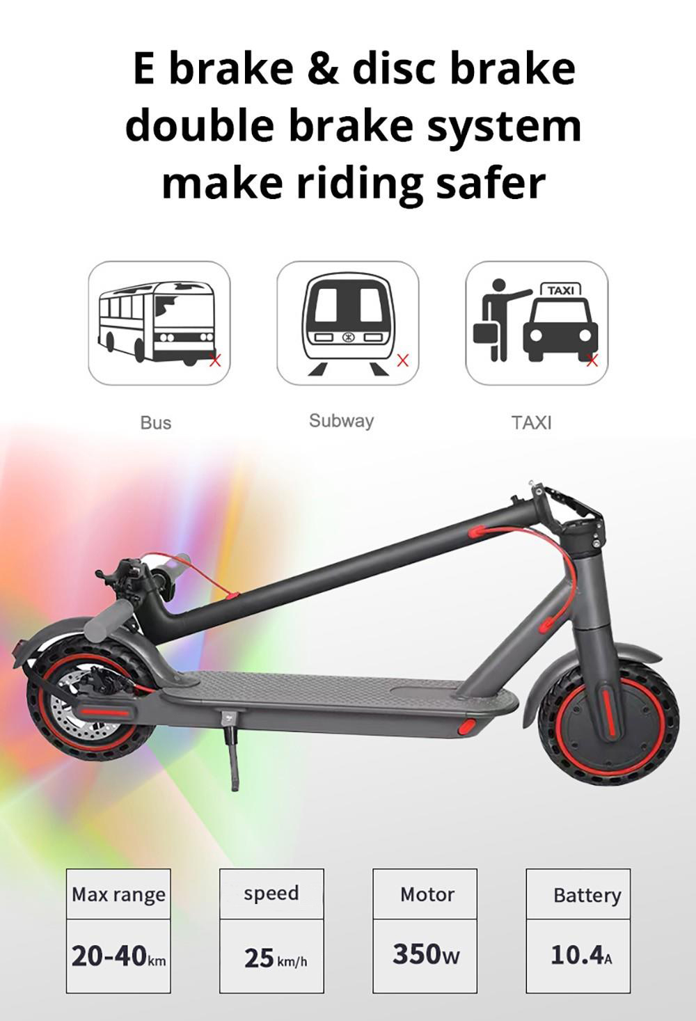 T1 Electric Scooter 8.5 inch Tire 350W Motor APP Support