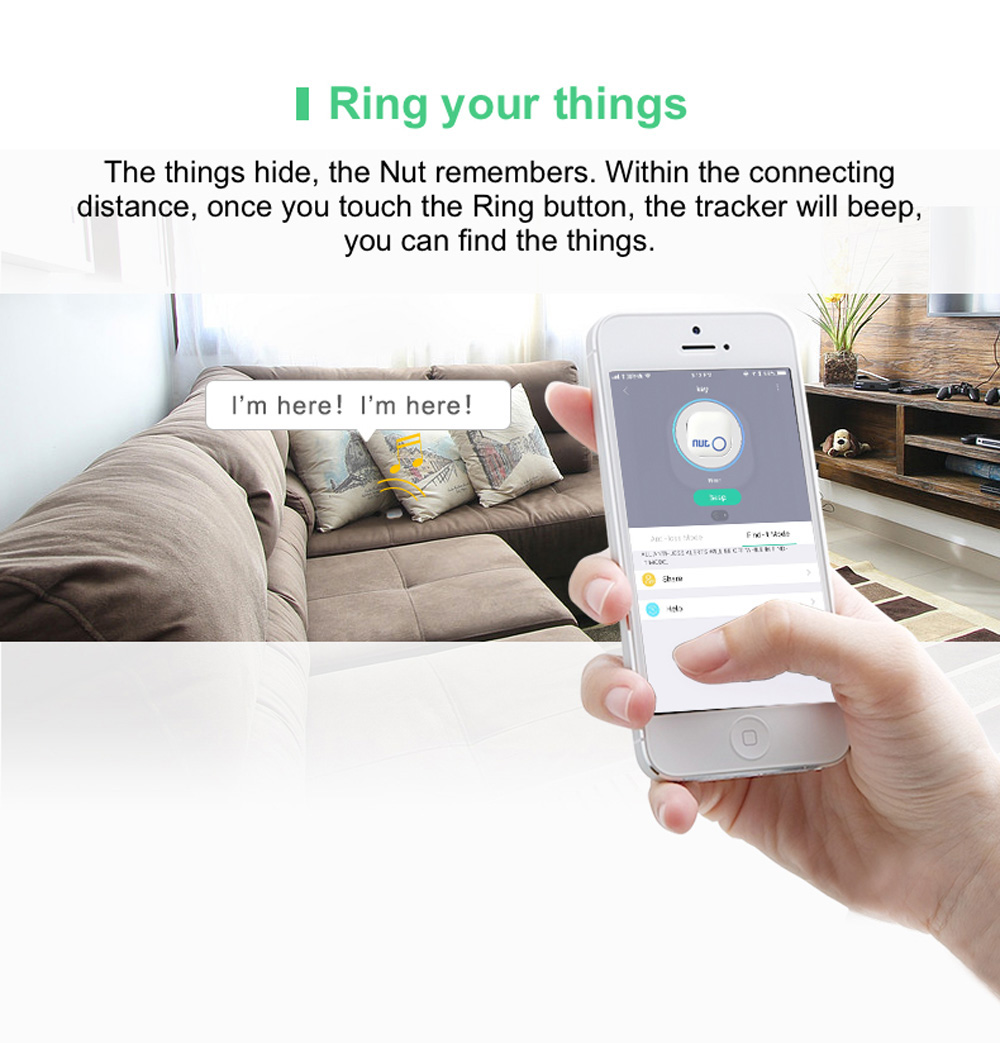 Nut 2 F5D Finder Mini Bluetooth Tracker White