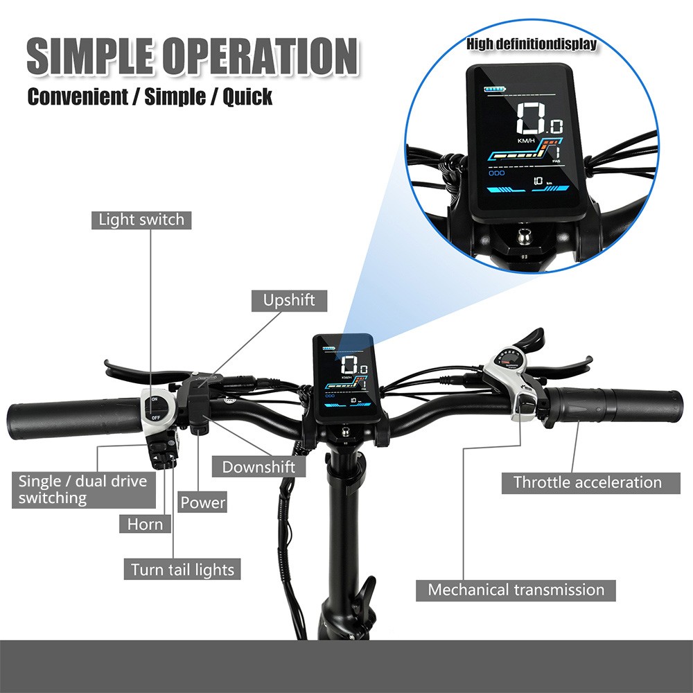 CMACEWHEEL RX20 MAX E-Bike 20 inch 48V 17Ah 45km/h 750W Dual Motor