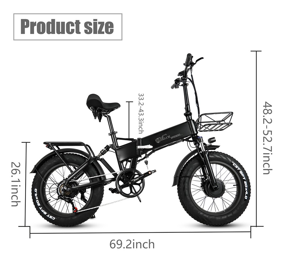 CMACEWHEEL RX20 MAX E-Bike 20 inch 48V 17Ah 45km/h 750W Dual Motor