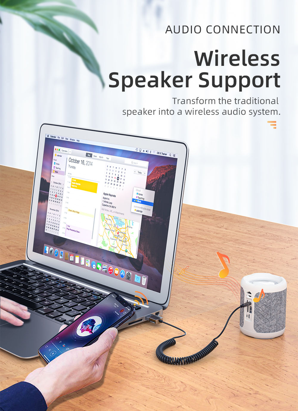 ESSAGER Bluetooth 5.0 Aux Adapter for Car
