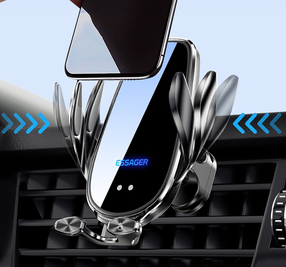 ESSAGER Qi 15W Wireless Charger Car Phone Holder ESSAGER Qi 15W Wireless Charger Car Phone Holder