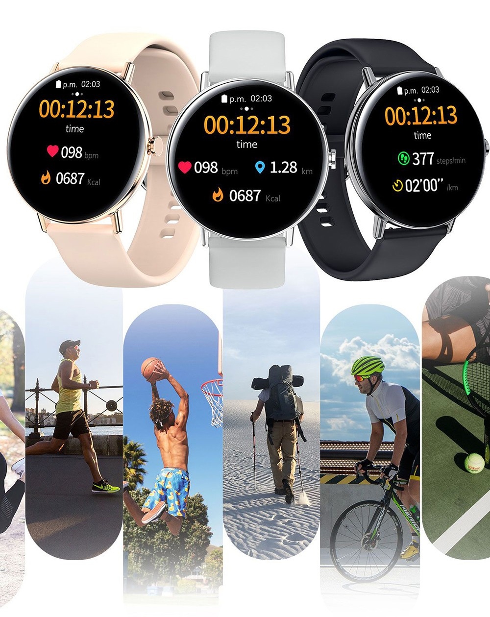 G7 Smartwatch Heart Rate Health Monitoring Watch - Silver