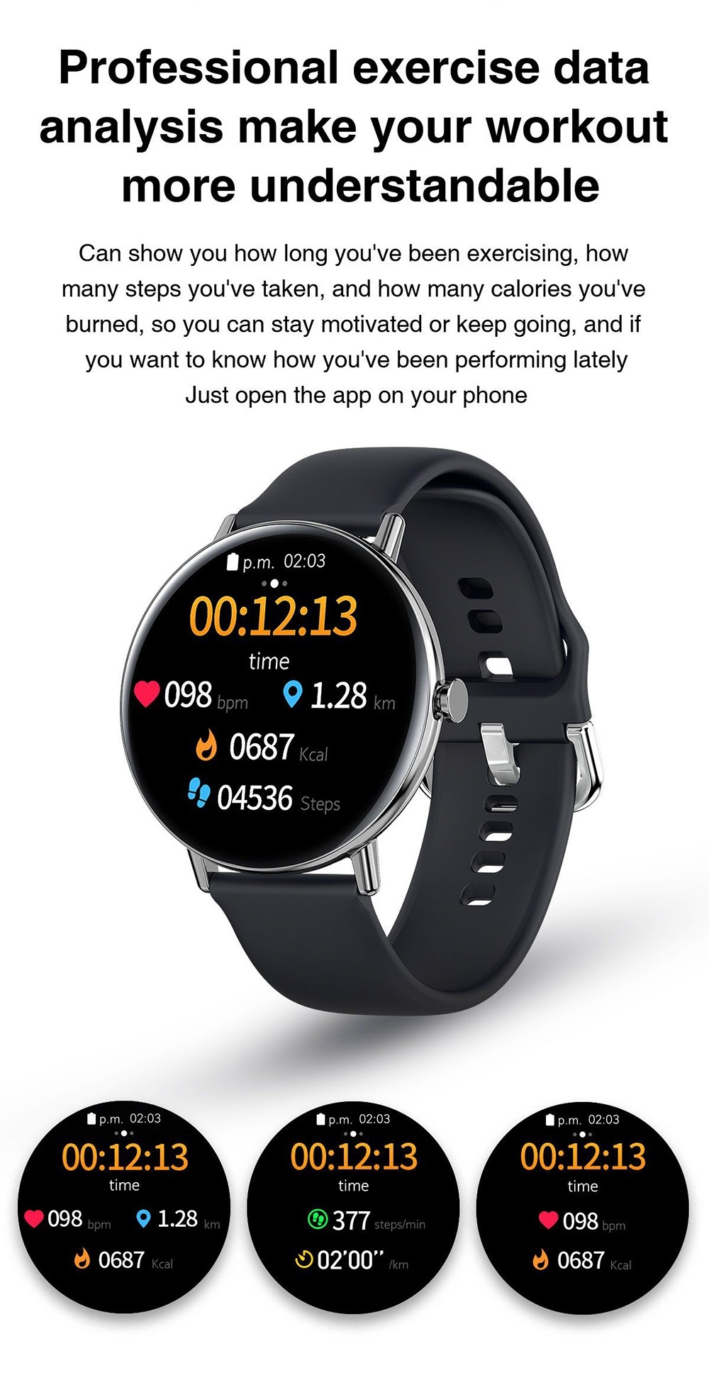 G7 Smartwatch Heart Rate Health Monitoring Watch - Silver