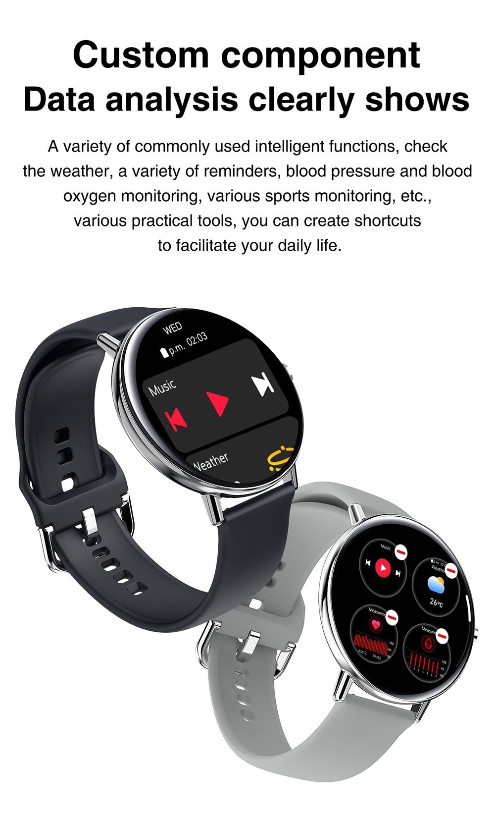 G7 Smartwatch Heart Rate Health Monitoring Watch - Silver