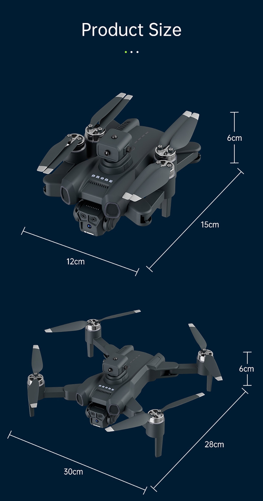 JJRC H117 Color Changing Drone - 1 Battery, Black