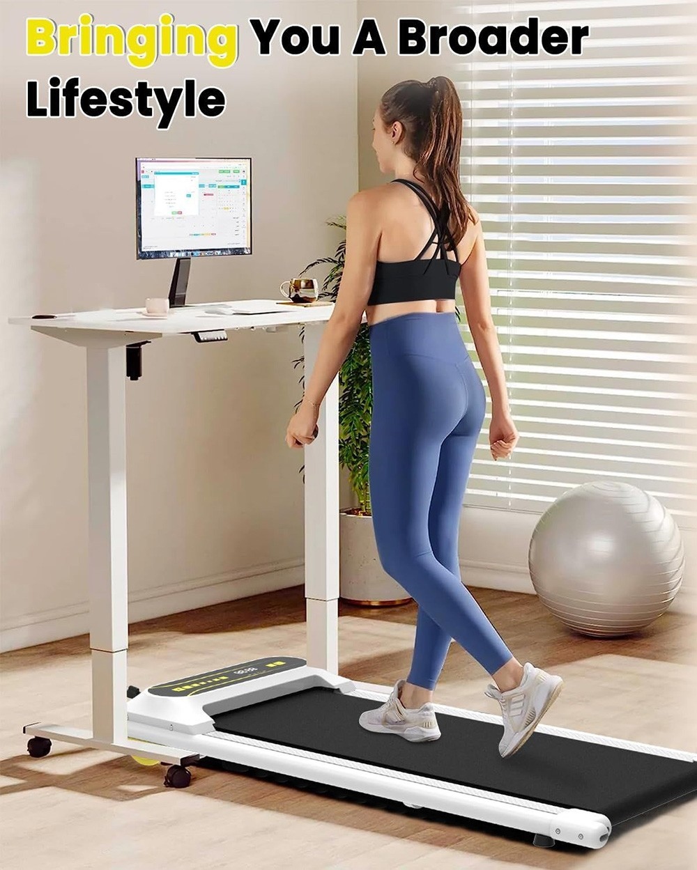 KRD Q22 Walking Pad Under Desk Treadmill White