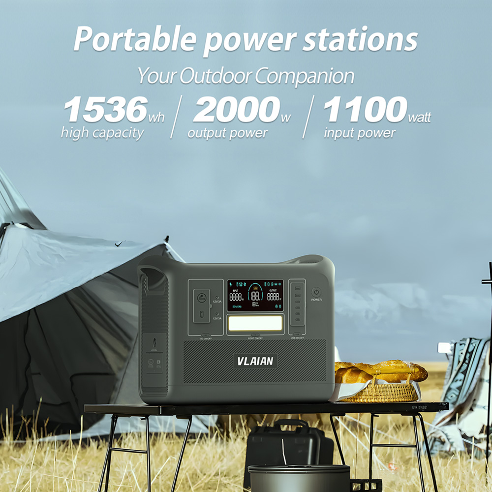 VLAIAN W2000 Portable Power Station Grey