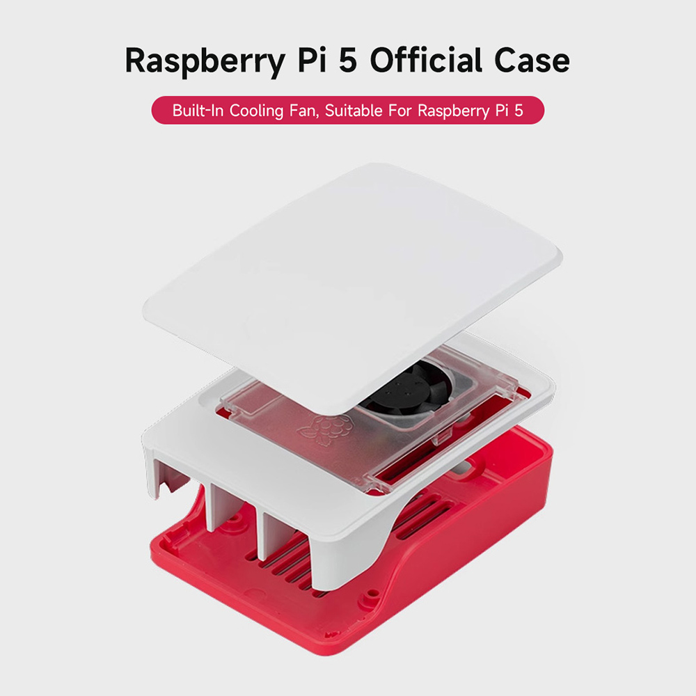 Official Case for Raspberry Pi 5 Red and White