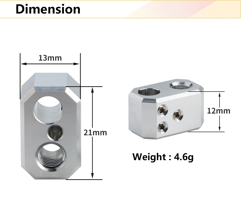 2Pcs Trianglelab Prusa MK4 Aluminum Nextruder Heaterblock