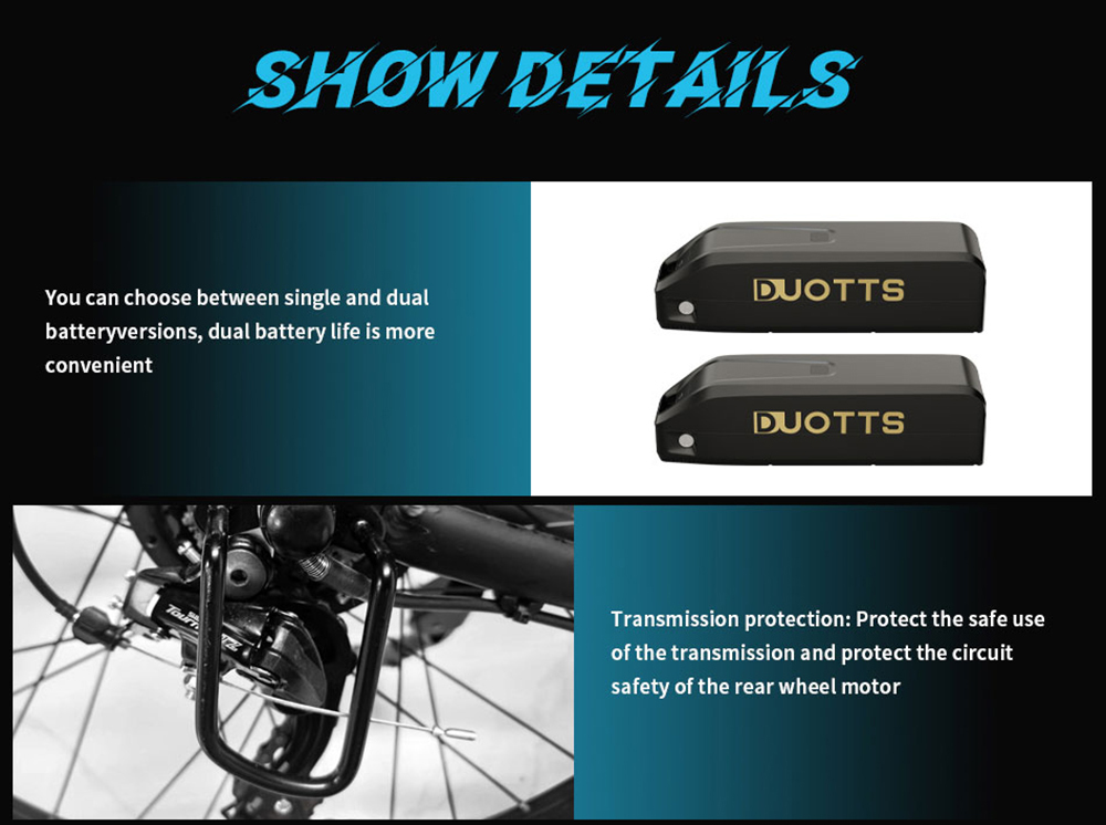 DUOTTS C29 electric bike 750W motor 15ah battery 50km range | Poland