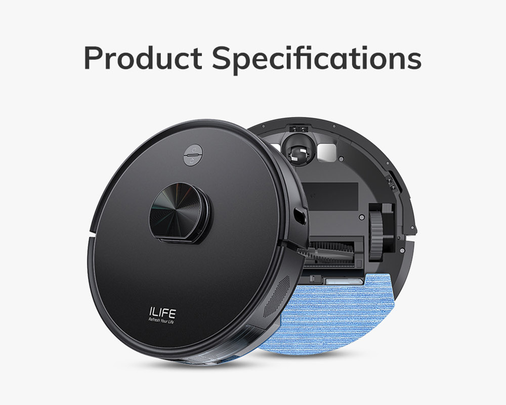 Gyroscope Navigation Vacuum ILIFE V9 Pro Robot Vacuum & Mop With Self ...