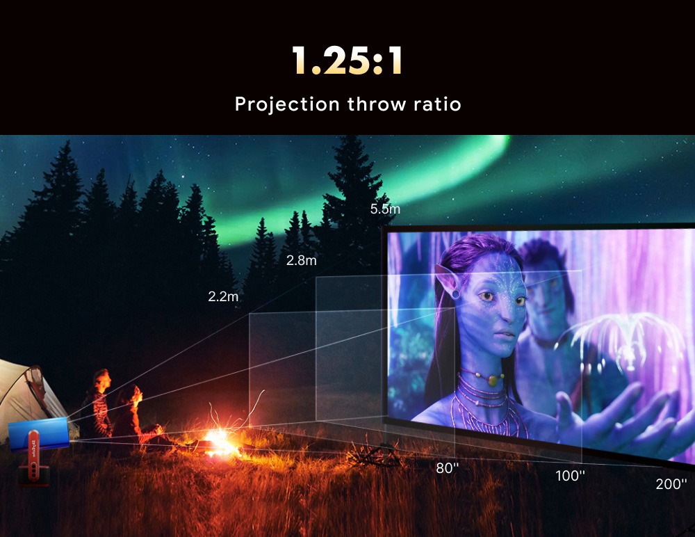 SkyEcho FreeONE Portable Speaker Projector Blue US Plug