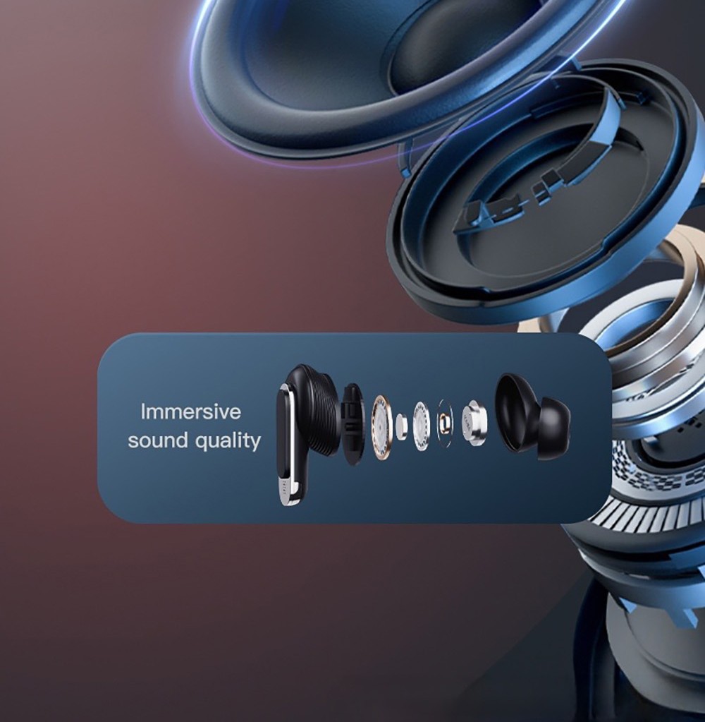 Smart Touchscreen Bluetooth Earbuds Golden