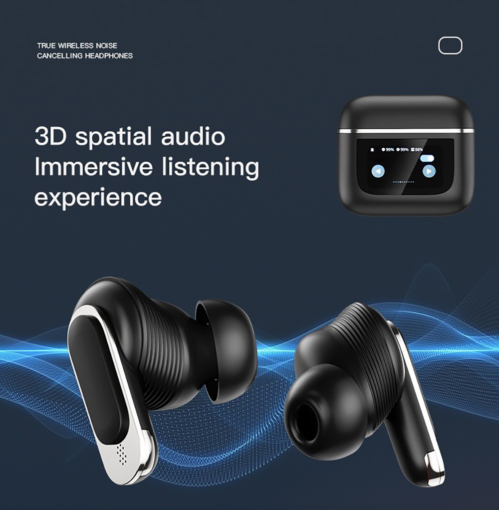 Smart Touchscreen Bluetooth Earbuds Golden