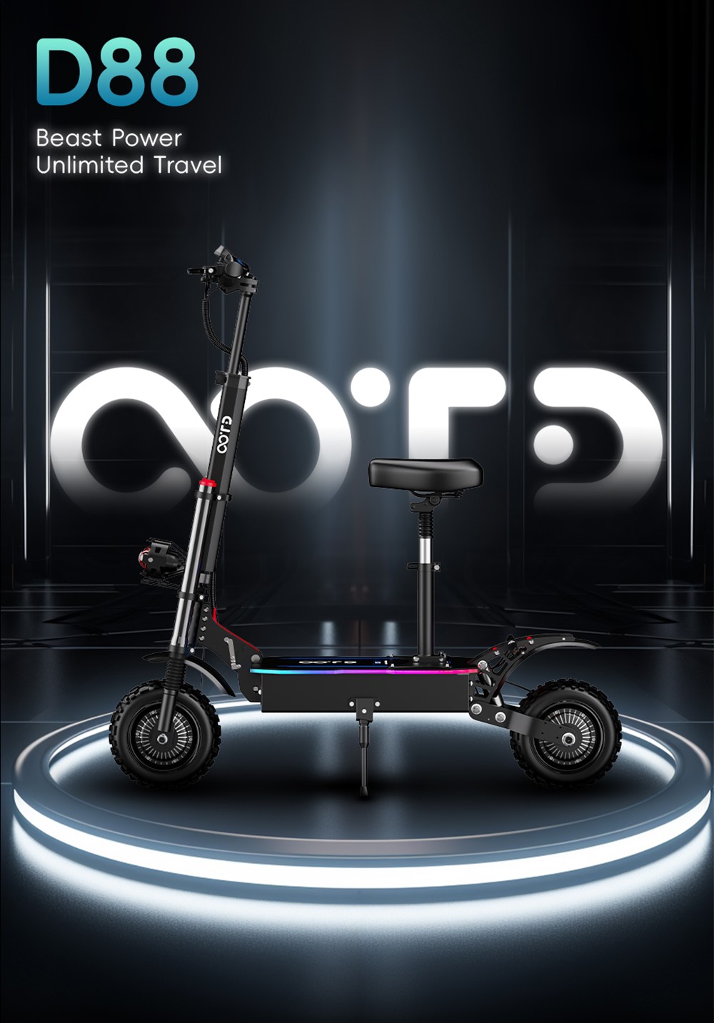 OOTD D88 Electric Scooter 11 inch Max Dual 2800W Motor 85km/h