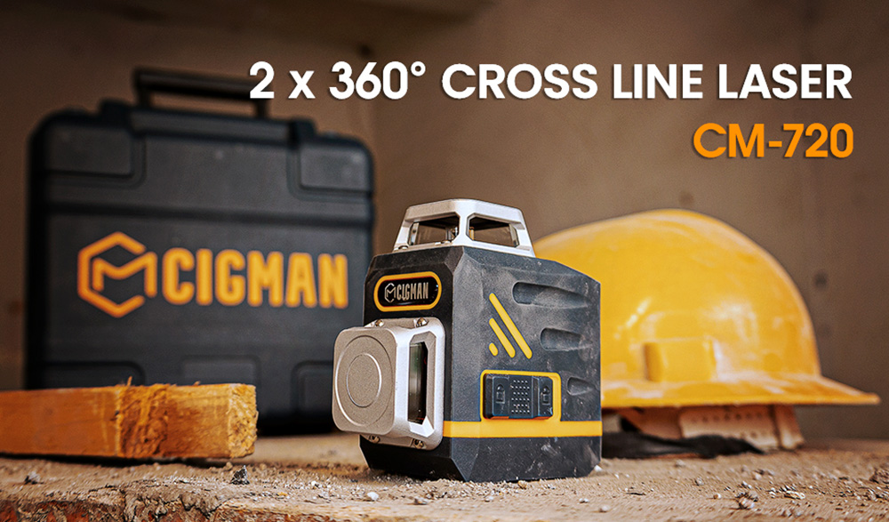 CIGMAN CM720 2 x 360 Self Leveling 8 Line Laser Level | United States
