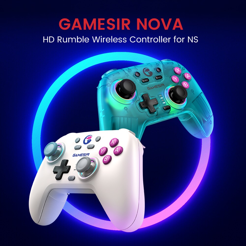 GameSir Nova Wireless Gamepad with RGB Lights Hall Effect Joysticks Green