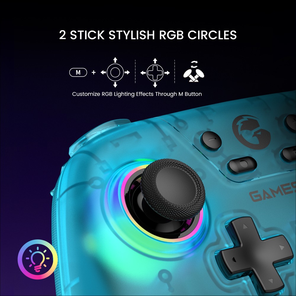 GameSir Nova Wireless Gamepad with RGB Lights Hall Effect Joysticks Green