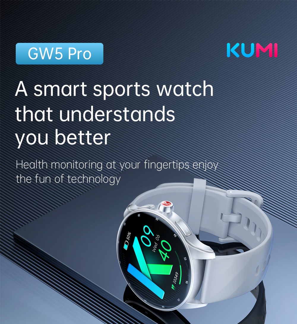 KUMI GW5 Pro Smartwatch Black