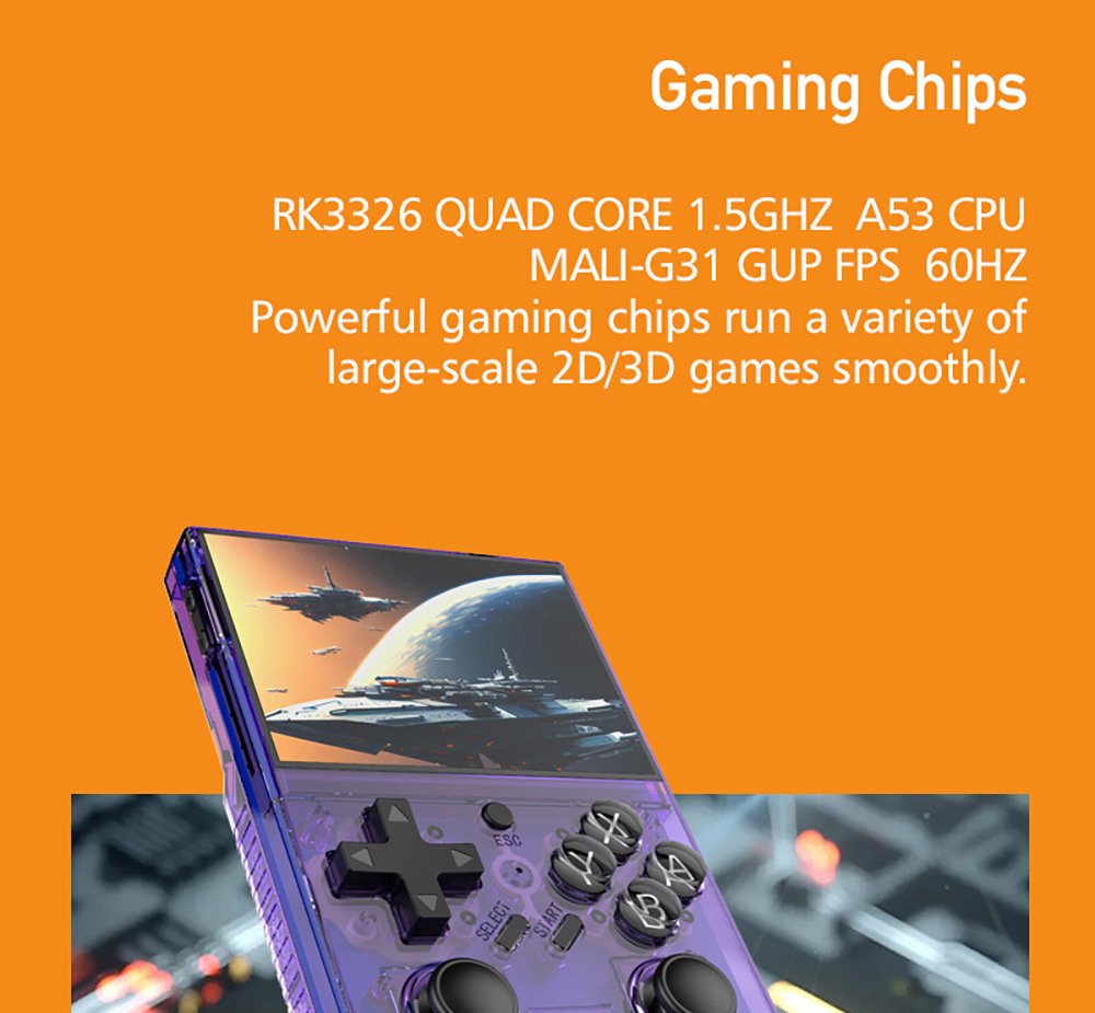 R35 Plus Handheld Game Console 128GB Purple