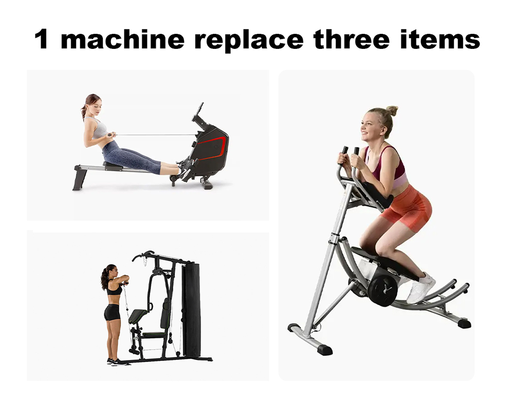 TOUSAINS 3-in-1 Foldable Rowing Machine Red