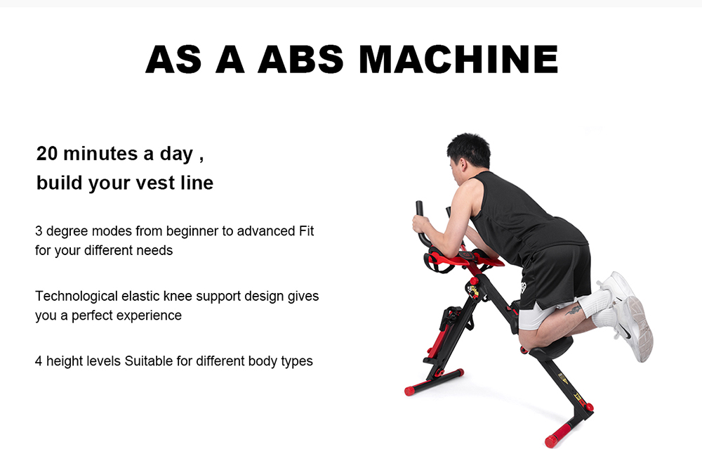 TOUSAINS 3-in-1 Foldable Rowing Machine Red